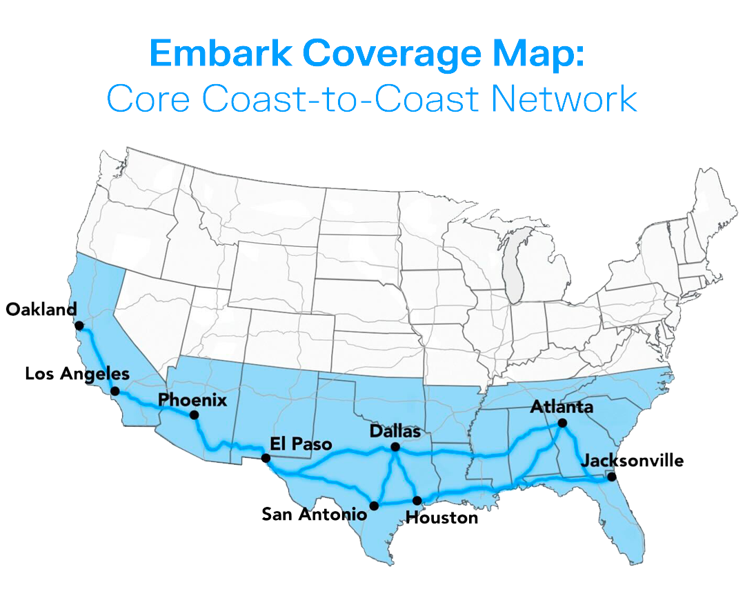 Embark expands map for coast-to-coast autonomous trucking network ...