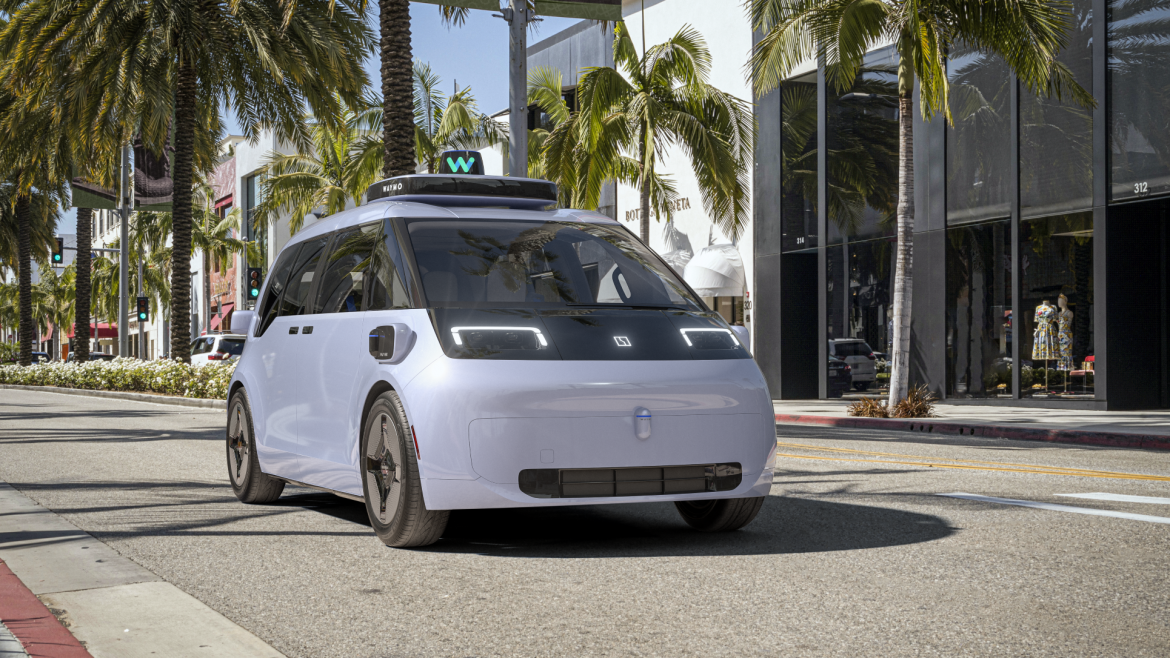 Waymo transportation-as-a-service vehicle underpinned by Zeekr SEA-M ...