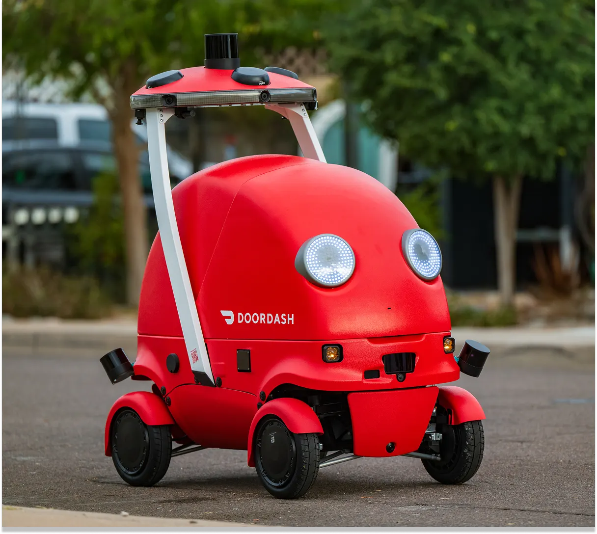 Doordash Unveils Dot Autonomous Delivery Robot Inside Autonomous Vehicles